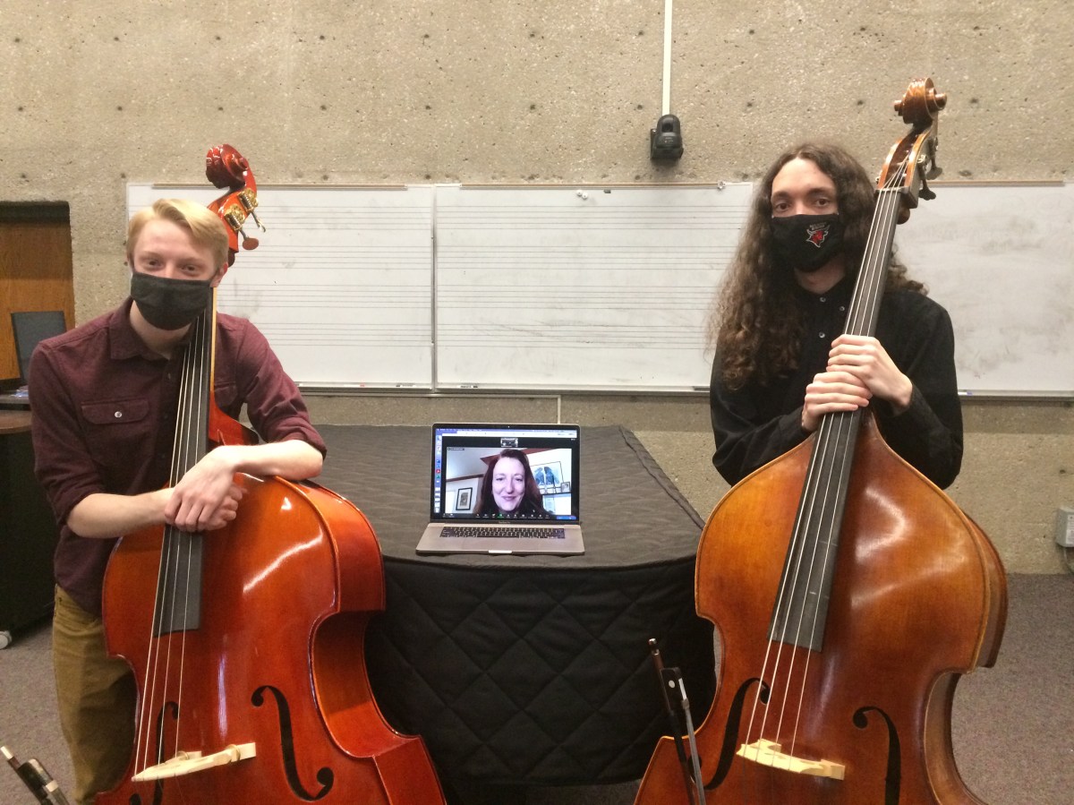 Double bass students perform for guest artist Susan Cahill – School of ...